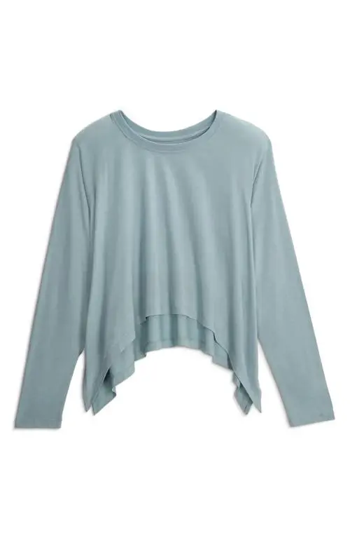 FREE FLY Crop Long Sleeve Top - Ocean Mist