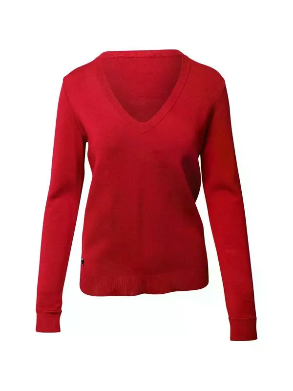 Herve Leger V-neck Ribbed Sweater