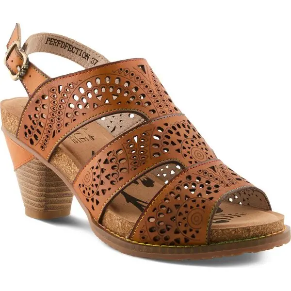 SPRING STEP SHOES Cutout Leather Sandals