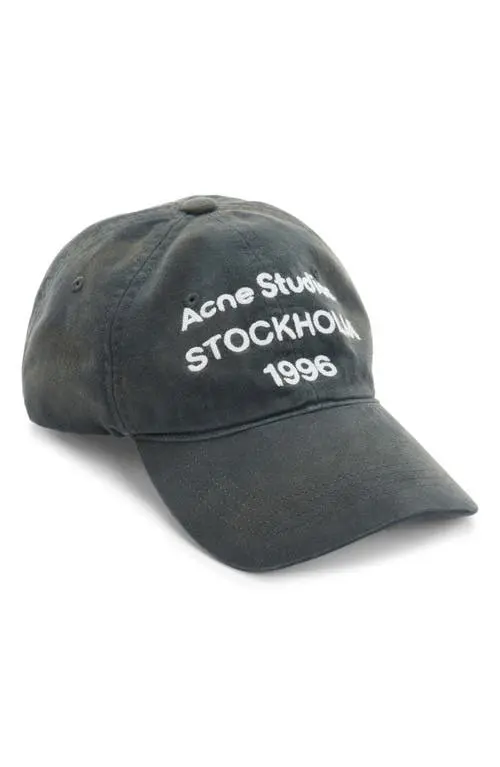 Acne Studios Carliy 1996 Baseball Cap - Faded Black