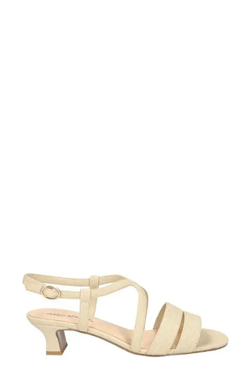 EASY WORKS BY EASY STREET Ankle Strap Sandal - Natural Linen