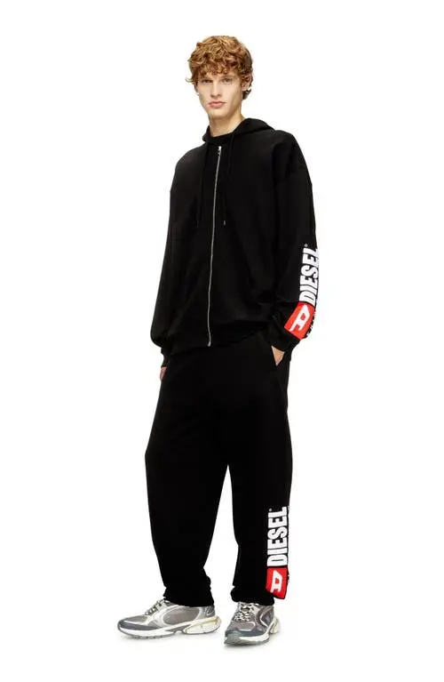 DIESEL® P-marky-div Regular Fit Cotton Sweatpants - Deep/black