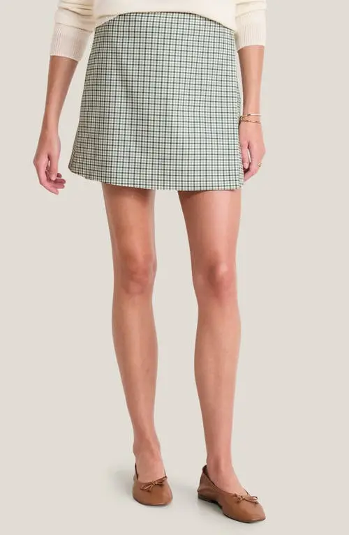 Vineyard Vines Plaid Wool Blend Miniskirt