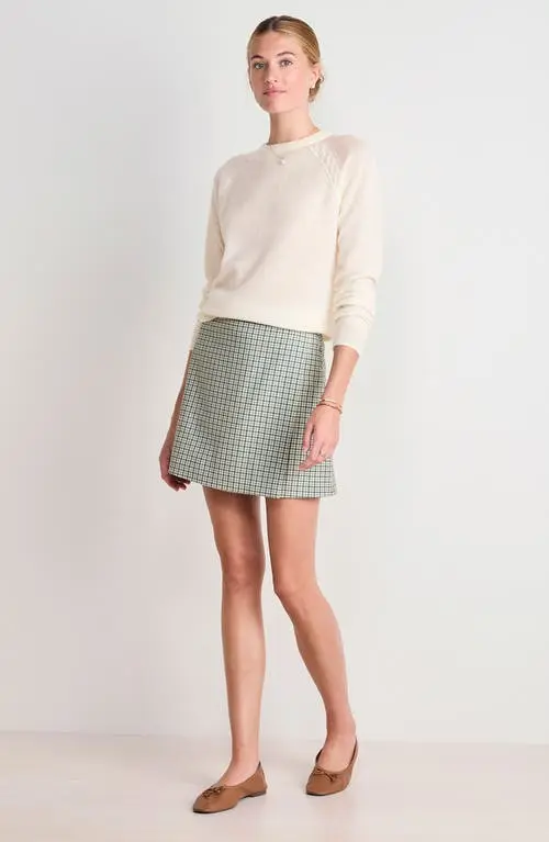Vineyard Vines Plaid Wool Blend Miniskirt