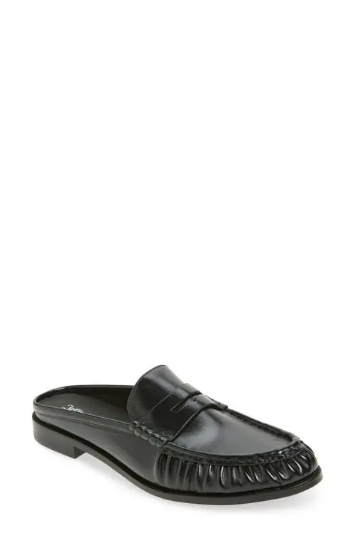 Jeffrey Campbell Goddard Penny Loafer Mule - Black