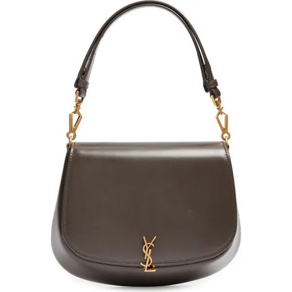 Saint Laurent Voltaire Box Leather Top Handle Bag