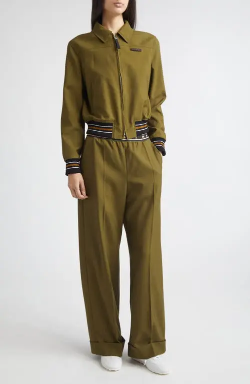 Marni Virgin Wool Bomber Jacket - 00v51dusty Olive
