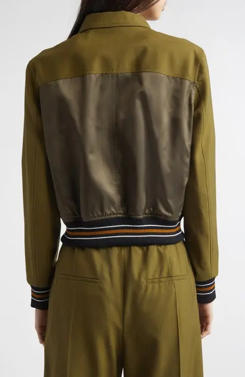 Marni Virgin Wool Bomber Jacket - 00v51dusty Olive