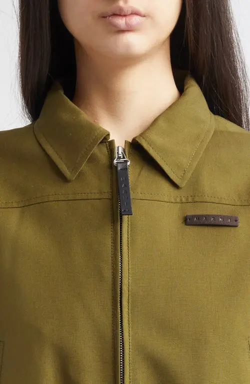 Marni Virgin Wool Bomber Jacket - 00v51dusty Olive