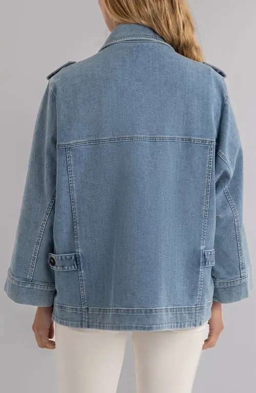 Kut From The Kloth Oversize Denim Military Jacket