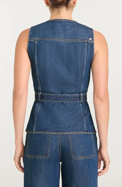 Cinq À Sept Reenee Tie-waist Denim Vest - Tide
