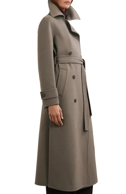 REISS Luna Double-breasted Wool-blend Coat