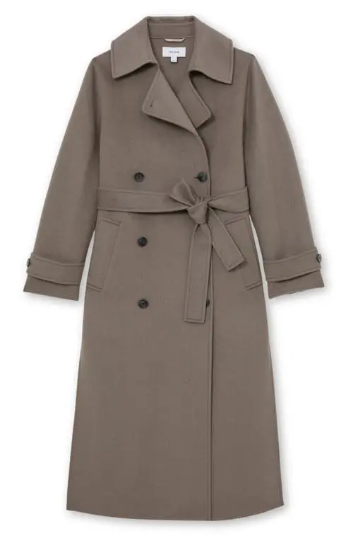 REISS Luna Double-breasted Wool-blend Coat
