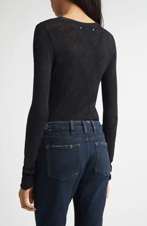 GOLDEN GOOSE Floral Jacquard Crewneck Sweater