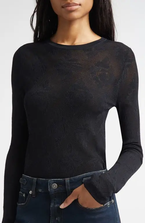 GOLDEN GOOSE Floral Jacquard Crewneck Sweater