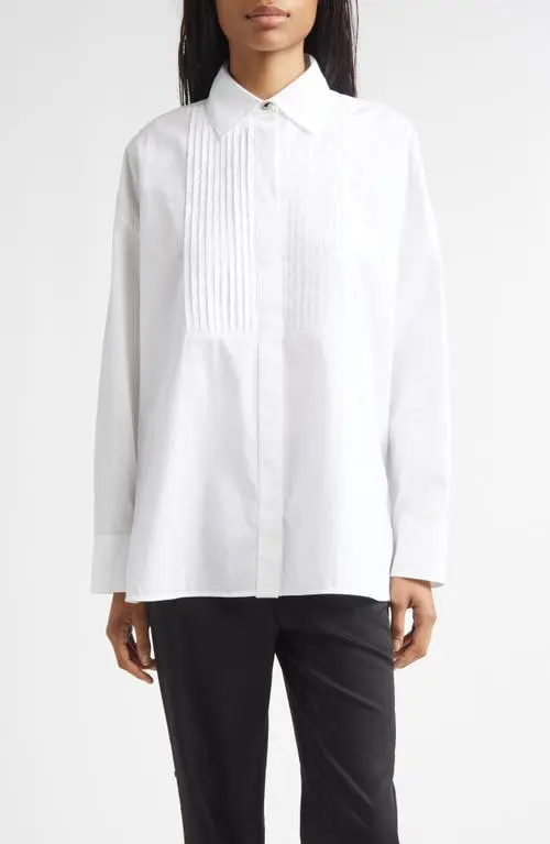 GOLDEN GOOSE Pintuck Bib Oversize Button-up Shirt