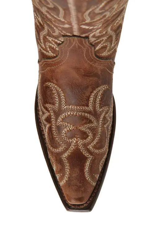 CIRCLE G Embroidered Western Boots - Brown