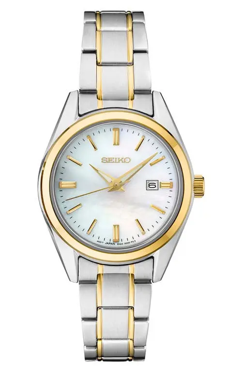 SEIKO WATCHES Essentials Mother-of-pearl Bracelet Watch - Two Tone