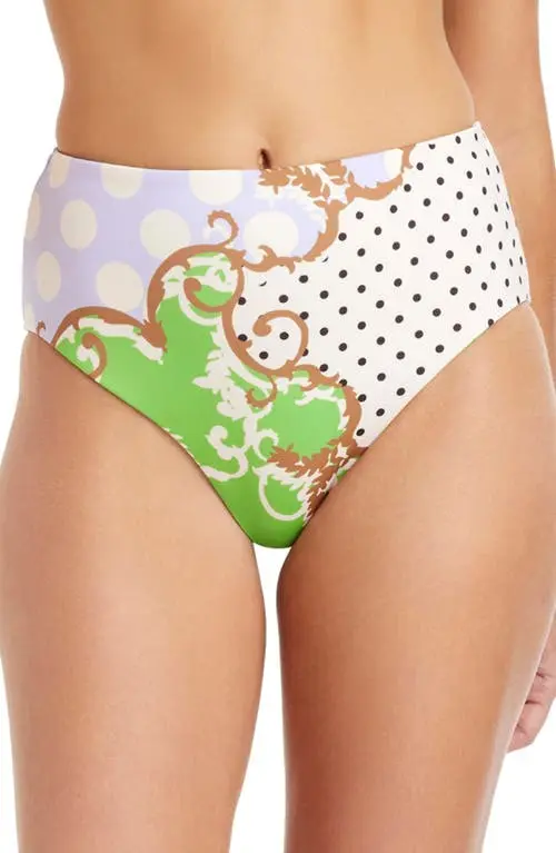 Sanctuary Reversible High-waisted Swim Bottom - Green Multi