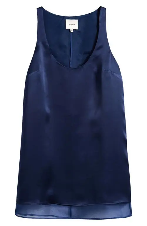REFORMATION Idra Silk Dress - Navy