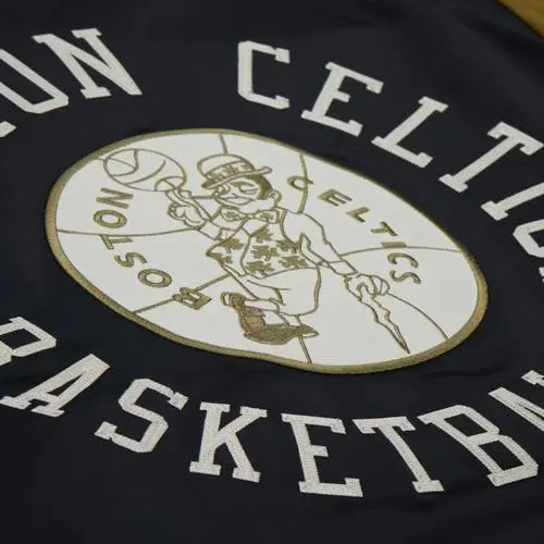 Mitchell & Ness Black Boston Celtics Clutch Satin Raglan Full-snap Jacket