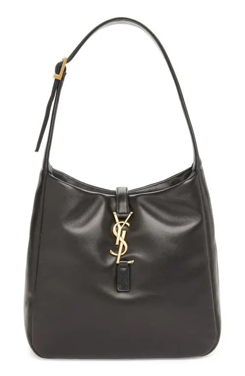 Saint Laurent Small Le 5 À 7 Leather Shoulder Bag - Noir