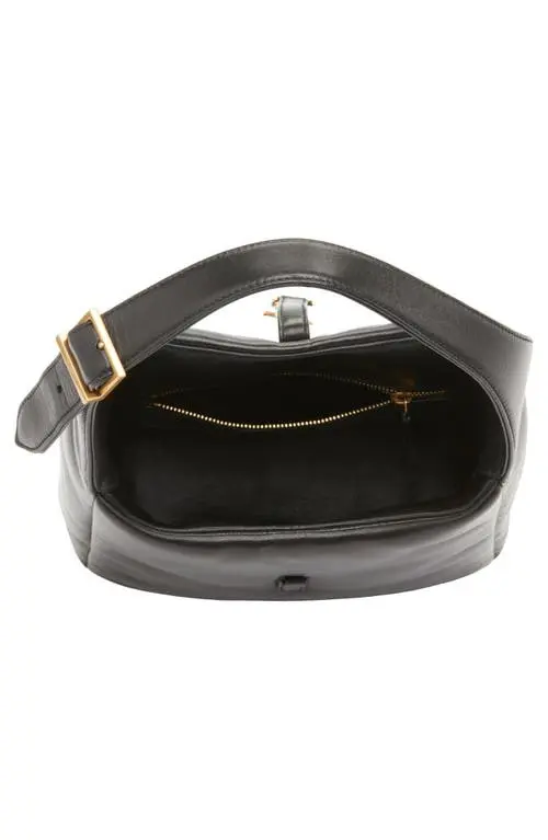 Saint Laurent Small Le 5 À 7 Leather Shoulder Bag - Noir