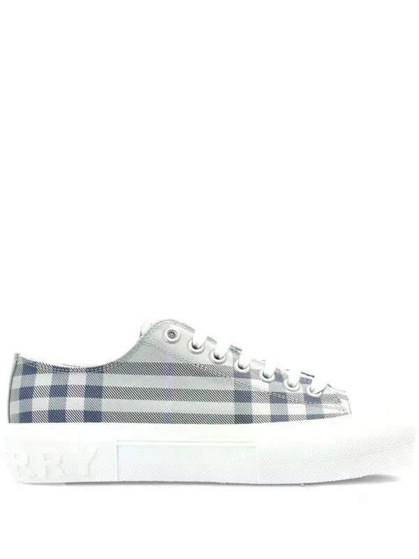 Burberry Checked Sneakers - Grey