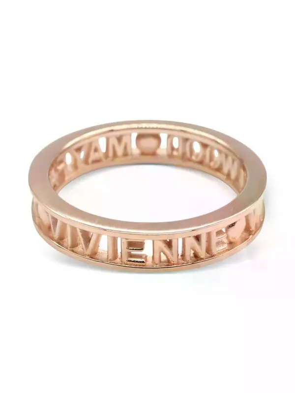 VIVIENNE WESTWOOD Westminster Lettering Ring - Pink