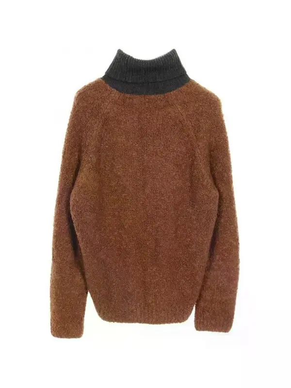 Hermès High-neck Color Block Knit
