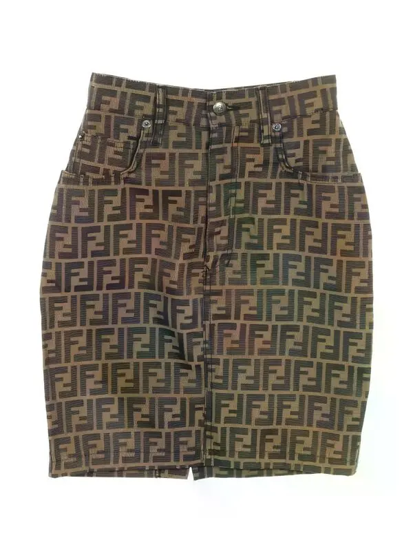 Fendi 2010s Logo-print Mini Skirt