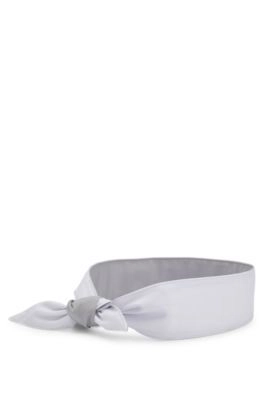 BOSS Stretch Twill Headband With Printed Logo - White