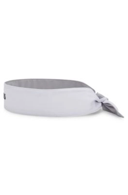 BOSS Stretch Twill Headband With Printed Logo - White