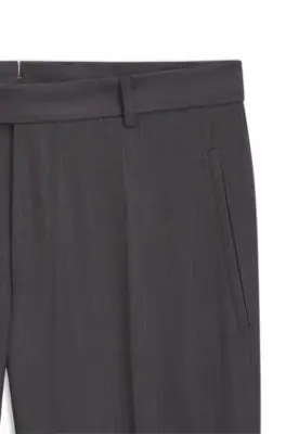 BOSS Water-repellent Virgin Wool Trousers