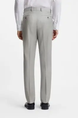 BOSS Two-piece Slim-fit Suit In A Wool Blend - Silver