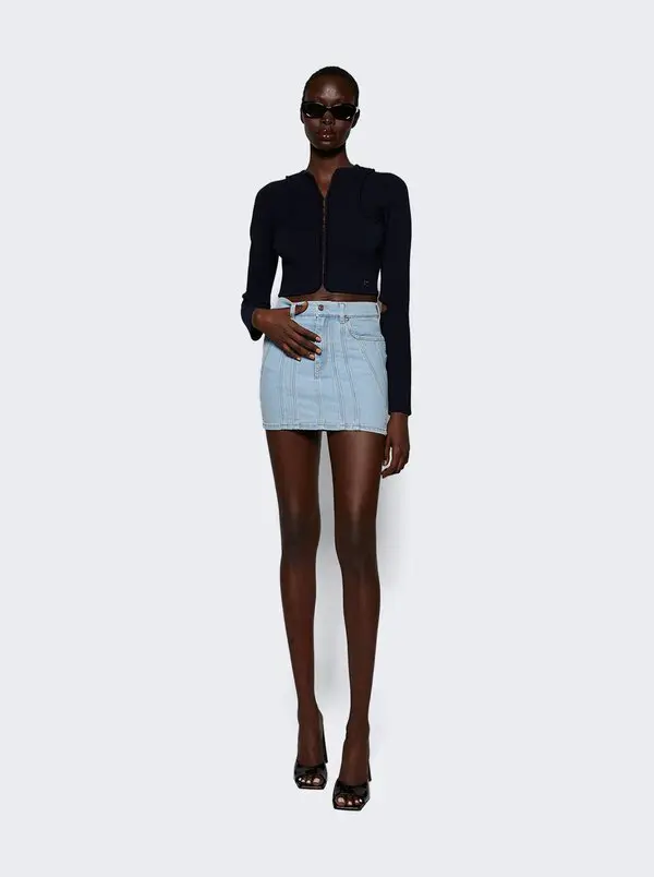MUGLER High-waisted Denim Skirt