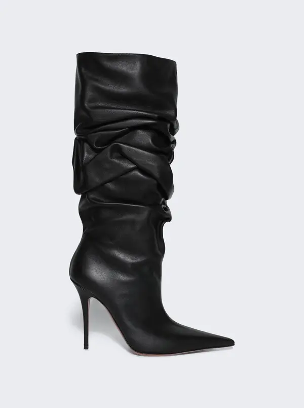 Amina Muaddi Anok Bootie Nappa - Black