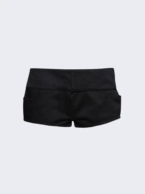 COURRÃ¨GES Belted Mini Shorts - Black