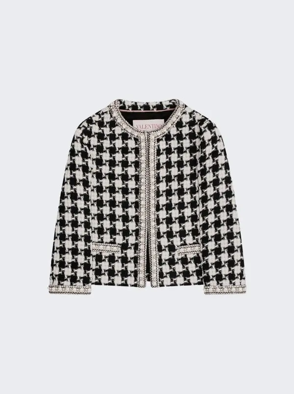 Valentino Garavani Damier Tweed Jacket - Black