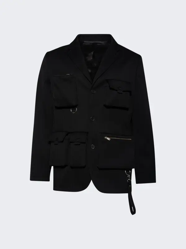 LANVIN Wool Utility Blazer - Black