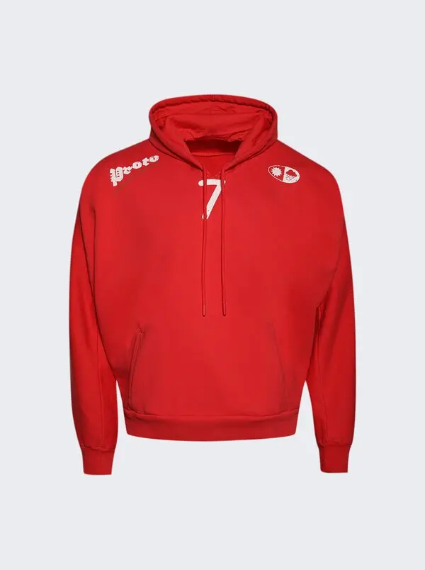 PROTOTYPES Moved Neckline Hoodie - Red