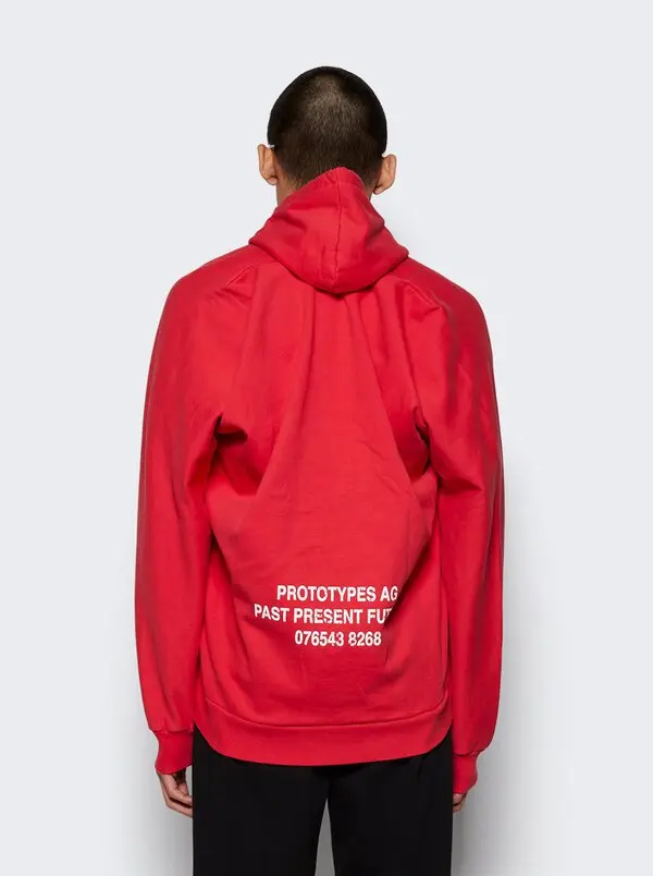 PROTOTYPES Moved Neckline Hoodie - Red