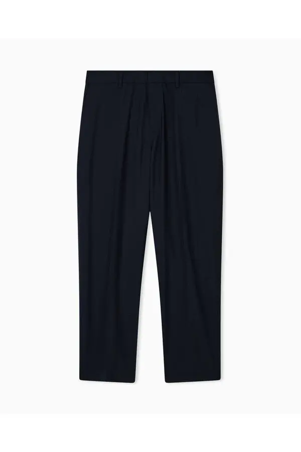 Emporio Armani Striped Light Wool Trousers