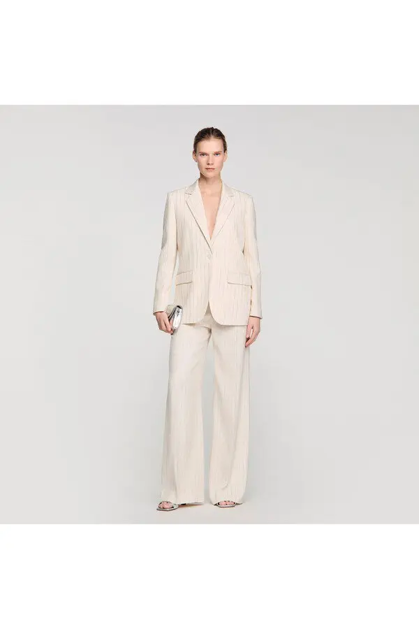 Sandro Striped Suit Jacket