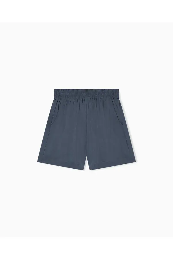 Emporio Armani Washed Twill Elastic Shorts