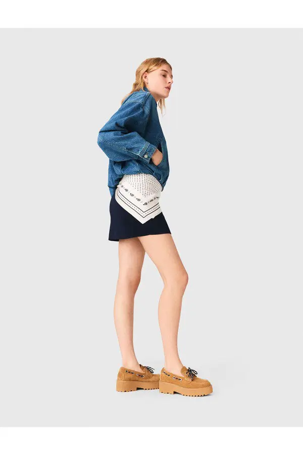 Maje Denim Bomber Jacket