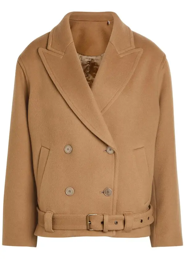 Isabel Marant Étoile Warna Belted Wool-cashmere Jacket - Camel