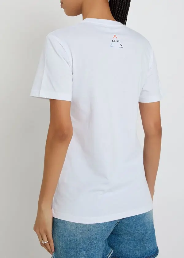 AN-Y1 Logo-embroidered Cotton T-shirt