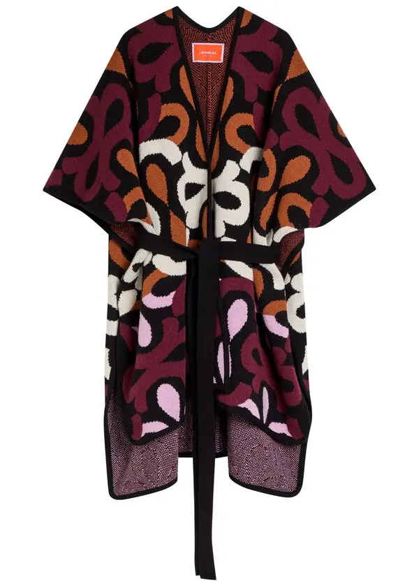 La DoubleJ Maiolika Patterned Wool Robe