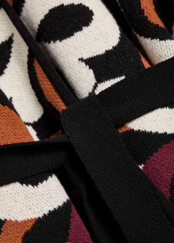 La DoubleJ Maiolika Patterned Wool Robe